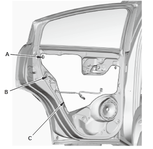 Honda HR-V - Rear Door Latch Removal and Installation - Doors