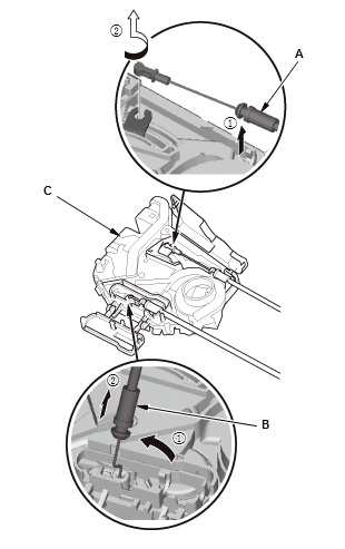 Honda HR-V - Rear Door Latch Removal and Installation - Doors