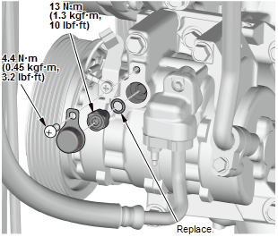 Honda HR-V - A/C Compressor Relief Valve Removal and Installation ...