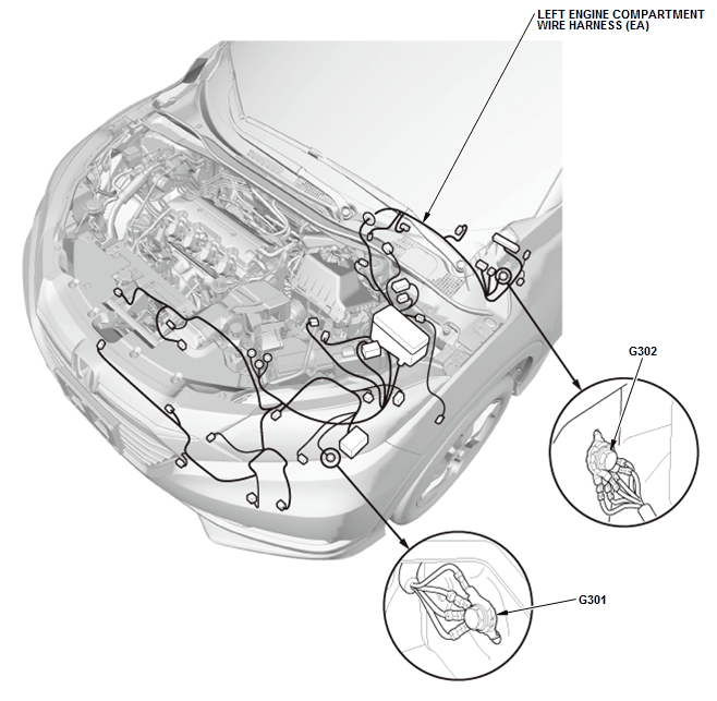 Honda HR-V - Connector and Harness Locations - Electrical System