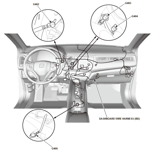Honda HR-V - Connector and Harness Locations - Electrical System