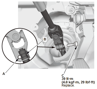 Honda HR-V - Steering Column/EPS Control Unit Removal and Installation ...